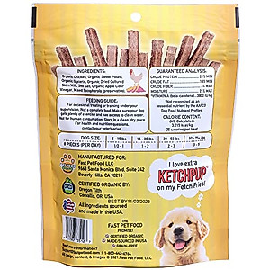 Fetch Fries Organic Chicken & Sweet Potato Jerky Fries for Dogs (5 oz).