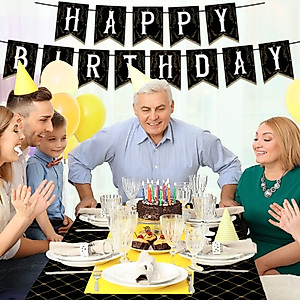 Birthday Party Supplies Disposable Tablecloth Plastic Waterproof Table Cover for 90th 80th 70th 60th 50th 40th 30th Birthday Party Decorations, 3 Pack 54X108inch