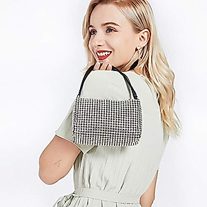 Bling Bling Crystals Evening Clutch Bag for Women Girls Sparkling Crossbody Bag Wedding Prom Party Club Purses Handbags