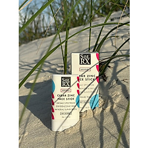 SolRX MINERAL SPF 50 Sunscreen Stick for Face - Zinc Oxide Sunsceen Stick, Clear, Non-Greasy