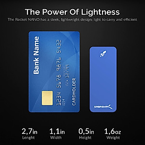 SABRENT 1TB Rocket Nano External Aluminum SSD (Blue) (SB-1TB-NANO-BLU)