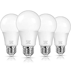 MAXvolador A19 LED Light Bulbs, 100 Watt Equivalent LED Bulbs, Daylight 5000K, 1500 Lumens, E26 Standard Base, Non-Dimmable, 13W Bright White LED Bulbs for Bedroom Living Room Home Office, 4-Pack