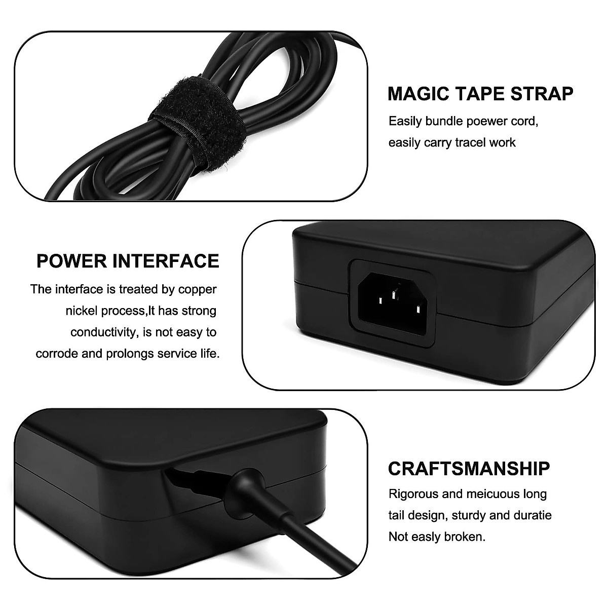 JUYOON 24V 10A Charger Power Cord for acdp-240e02 acdp-240e01 Sony 65X900E 65X905E 65X930D 65X930D XBR-65X900E XBR-65X937D XBR-55X930E XBR-55X930D Smart LED TV