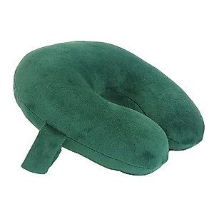 Wolf Essentials Kids Cozy Soft Microfiber Neck Pillow, Compact, Perfect for Plane or Car Travel, Hunter Green