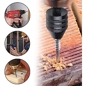 RZJZGZ 3 Pcs Keyless Drill Chuck Bit 1/4 Inch Hex Shank Keyless Drill Chuck Conversion Tool,0.3-6.5 mm&0.3-3.6 mm&0.8-8mm Quick Screwdriver Drill Adapter for Micro Drill Bit