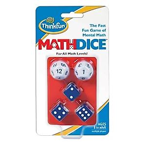 ThinkFun Math Dice - Engaging Mental Math Skill Game | Great for Kids Age 8 and Up | Fun Educational Activity | Compact and Travel-Friendly