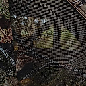 Barronett Blinds Radar™, Portable Hunting Blind, Pop-Up Hub Blind, Zipperless Windows, Lightweight, 2-Person, Bloodtrail Backwoods, 67” x 71” x 71”