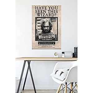 Trends International The Wizarding World: Harry Potter - Sirius Black Wanted Poster Wall Poster, 22.375" x 34", Poster & Mount Bundle