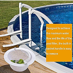 𝟐𝟎𝟐𝟑 𝑼𝙥𝙜𝙧𝙖𝙙𝙚𝙙 SP1091WM Skimmer Basket Replacement for Hayward Pentair HydroSkim, 513330 Dyna-skim Pool Filter Baskets,2PCS 6.25“Top Above Ground Pool Skimmer Baskets