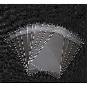 100PCS 4.5x5.5 inch Clear Automatic Sealing Flat Cello/Cellophane Bag Packaging Treat Bags Favor Bags with Self Seal Lip Adhesive Closure for Snacks Bakery Candies