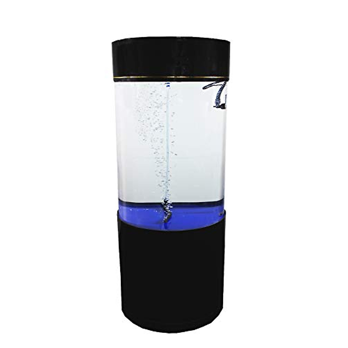 Penn-Plax Water World Luxury Large Cylinder Acrylic Aquarium with Built-in Stand and Storage Top – 360° View – Great for Freshwater and Saltwater Fish – 53 Gallons