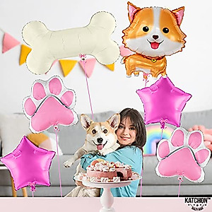 KatchOn, Dog Balloon for Puppy Party - 28 Inch, Pack of 6 | Paw Balloons, Puppy Birthday Decorations | Puppy Balloons for Birthday Party, Dog Birthday Party Supplies | Dog Balloons, Puppy Decorations