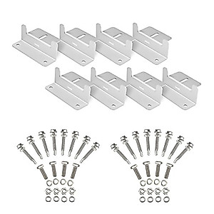 XOOL 2 Sets of Solar Panel Roof Mounting Z-Bracket with Nuts and Bolts for RV, Boat, Roof, Wall and Other Off Gird Roof Installation, Set of 4 Units