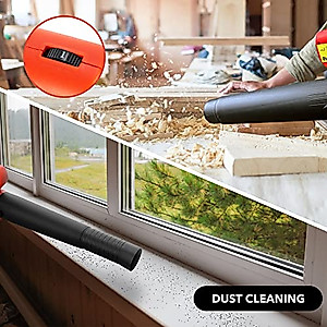 Cordless Leaf Blower 6-Speed 400CFM with Battery Electric Handheld Leaf Blower for Lawn Care Sweeping Snow and Surface Dust Cleaning (Two Batteries)