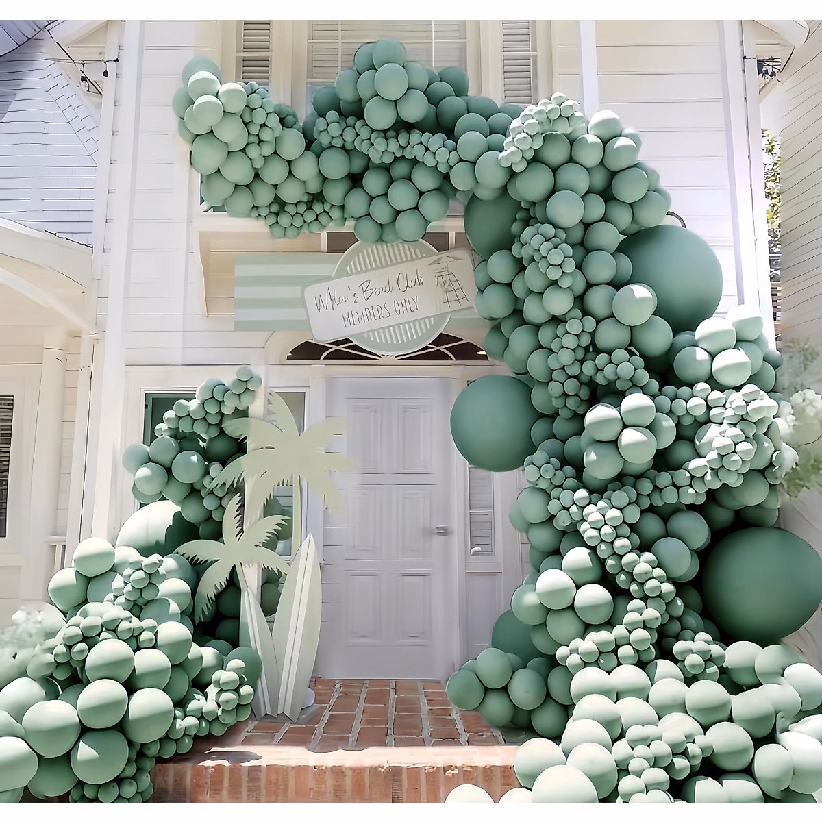 Dusty Green Balloon Garland Double Stuffed Olive Green Balloon Different Size Retro Mint Green Balloon Arch Kit for Birthday Wedding Baby Shower Bridal Shower Engagement Party Decor