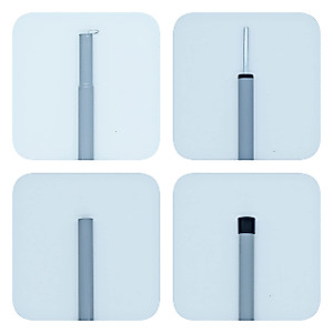 BATDIYOW Adjustable Tent Poles Steel Rods for Tarp Canopy Camping Replacement Set of 2 (Black)