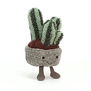 Jellycat Silly Succulent Columnar Cactus Stuffed Toy, 7 inches | Plant & Cactus Plush | Fun Décor & Gift