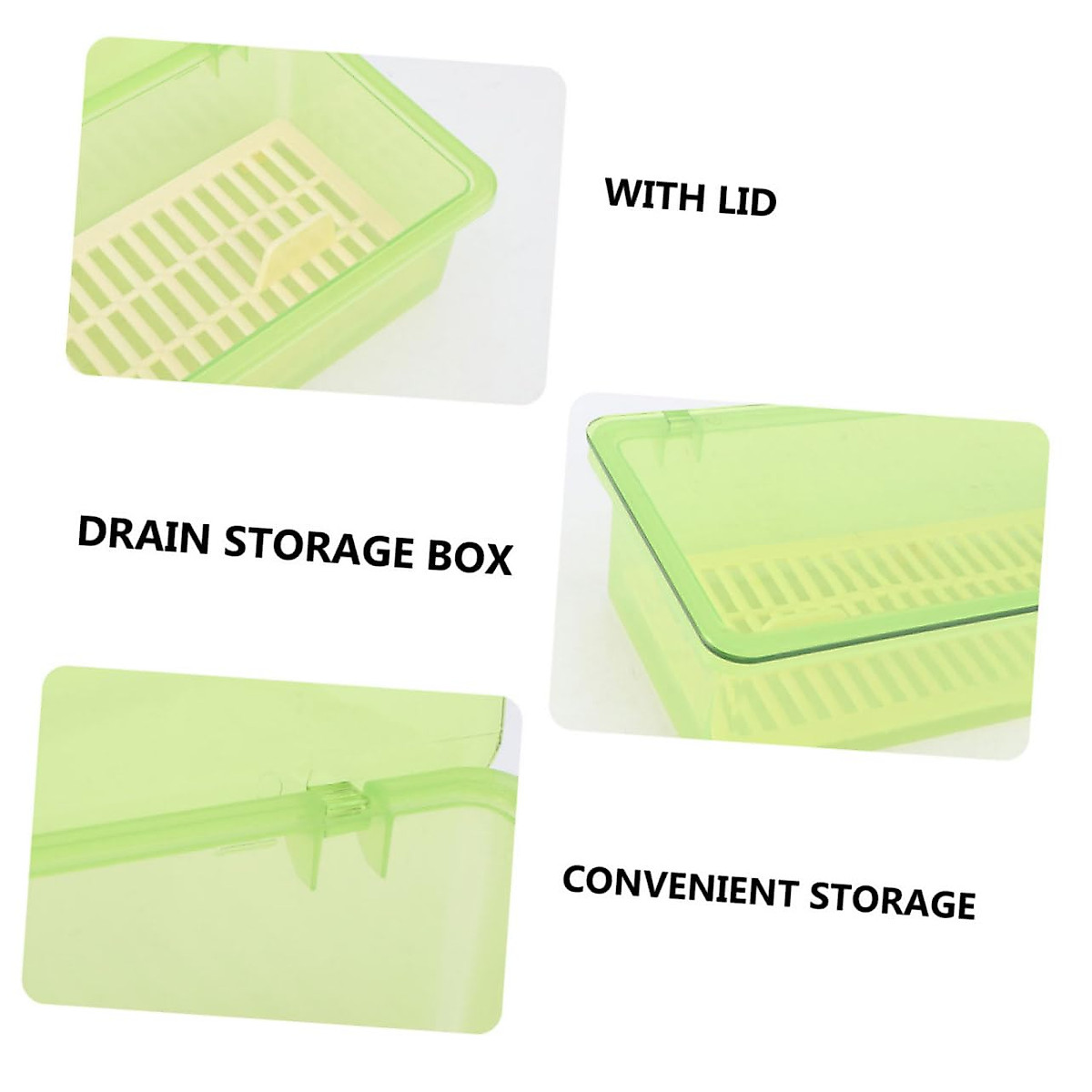 DOITOOL Flatware Tray with Lid and Drainer, Tableware Utensil and Cutlery Drawer Organizer with Lid Covered Silverware Tray to Keeps Your Cutlery Organized and Protected ( Brown )