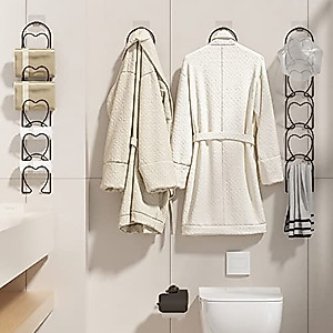 LINFIDITE 10 Pack Hat Rack Hanger Holder Organizer Closet Hanging Baseball Cap Display Storage Rack Wig Rack Over Door Wall Mounted for Scarves Handbags Towels Clothes Ties w Hanging Hook Black