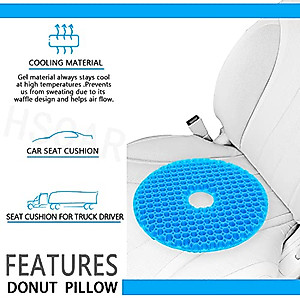 Donut Pillow Hemorrhoid Tailbone Cushion – Seat Cushion Pain Relief for Coccyx, Prostate, Sciatica, Pelvic Floor, Pressure Sores, Pregnancy, Perineal Surgery, 15.7 x 15.7 Inches