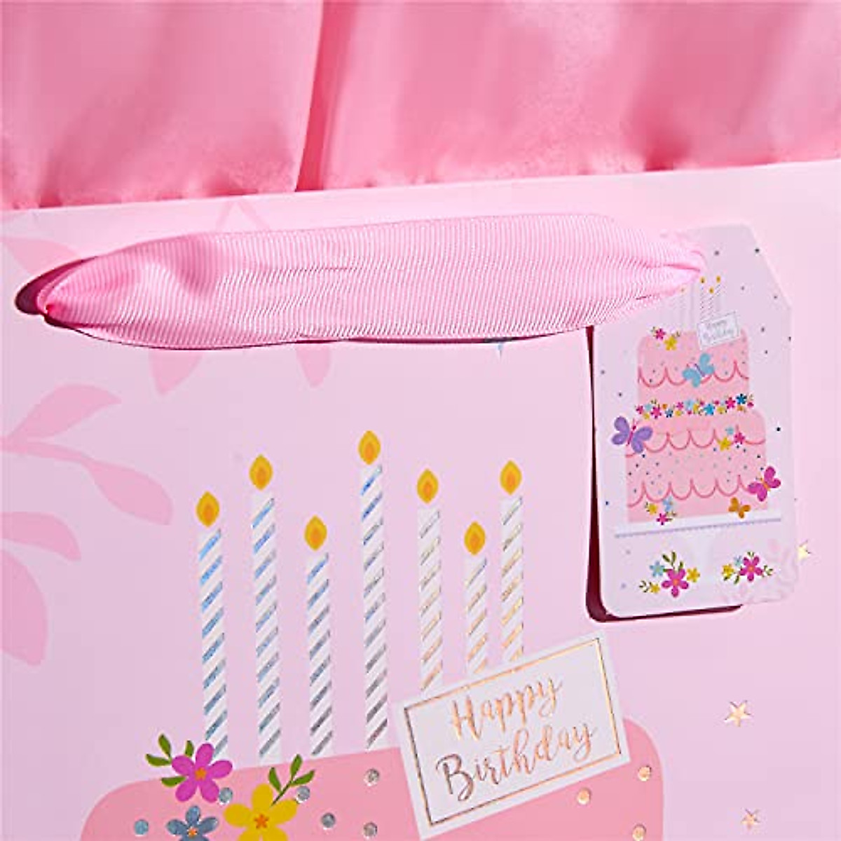 SUNCOLOR 2 Pack 16" Extra Large Gift Bags with Tissue Paper for Girls Birthday Party Bags