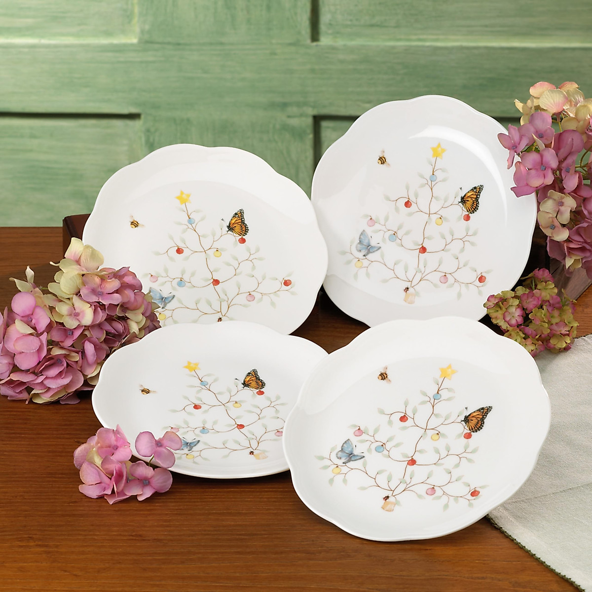 Lenox Butterfly Meadow Seasonal Dessert Plates, Set of 4