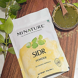 mi nature Sidr Powder, 227g (8oz, 0.5 lb) | Natural Hair Conditioner and Cleanser with Mucilages and Saponins for All Hair Types