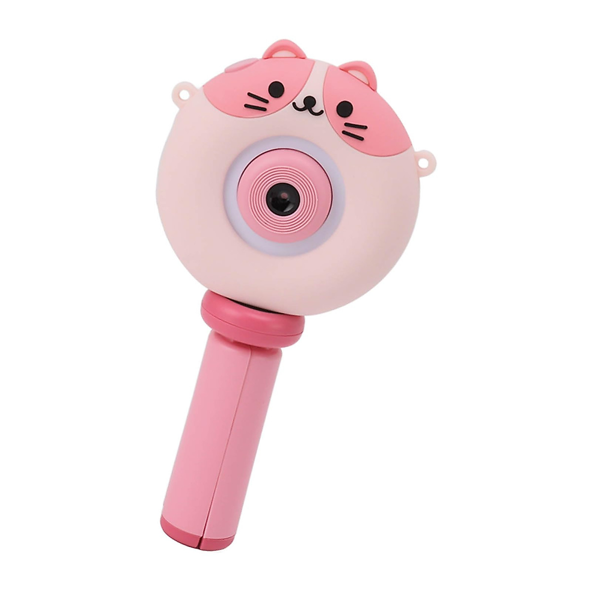 Fdit Kids Camera Abs Silicone Girls Artificial Swag Kids Video Camera with Stand for 3‑12 Years Old (Pink)