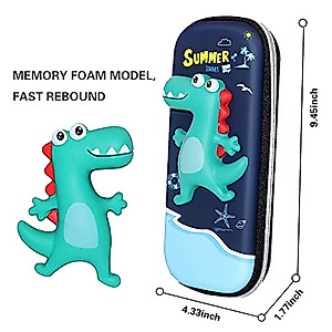 GANNEPIE 3D Decompression Stereo Cartoon Cute Pencil Case Holder EVA Carrying Pen Bag Pouch Simple Stationery for Adults Kids Purple Bear