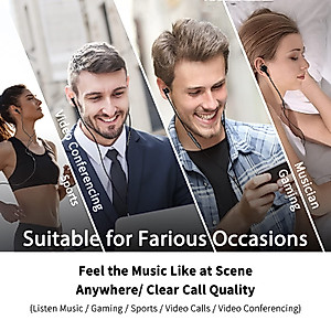 Kimwood Wired Earbuds with Microphone, Wired Earphones in-Ear Headphones HiFi Stereo, Powerful Bass and Crystal Clear Audio, Compatible with iPhone, iPad, Android, Computer Most with 3.5mm Jack