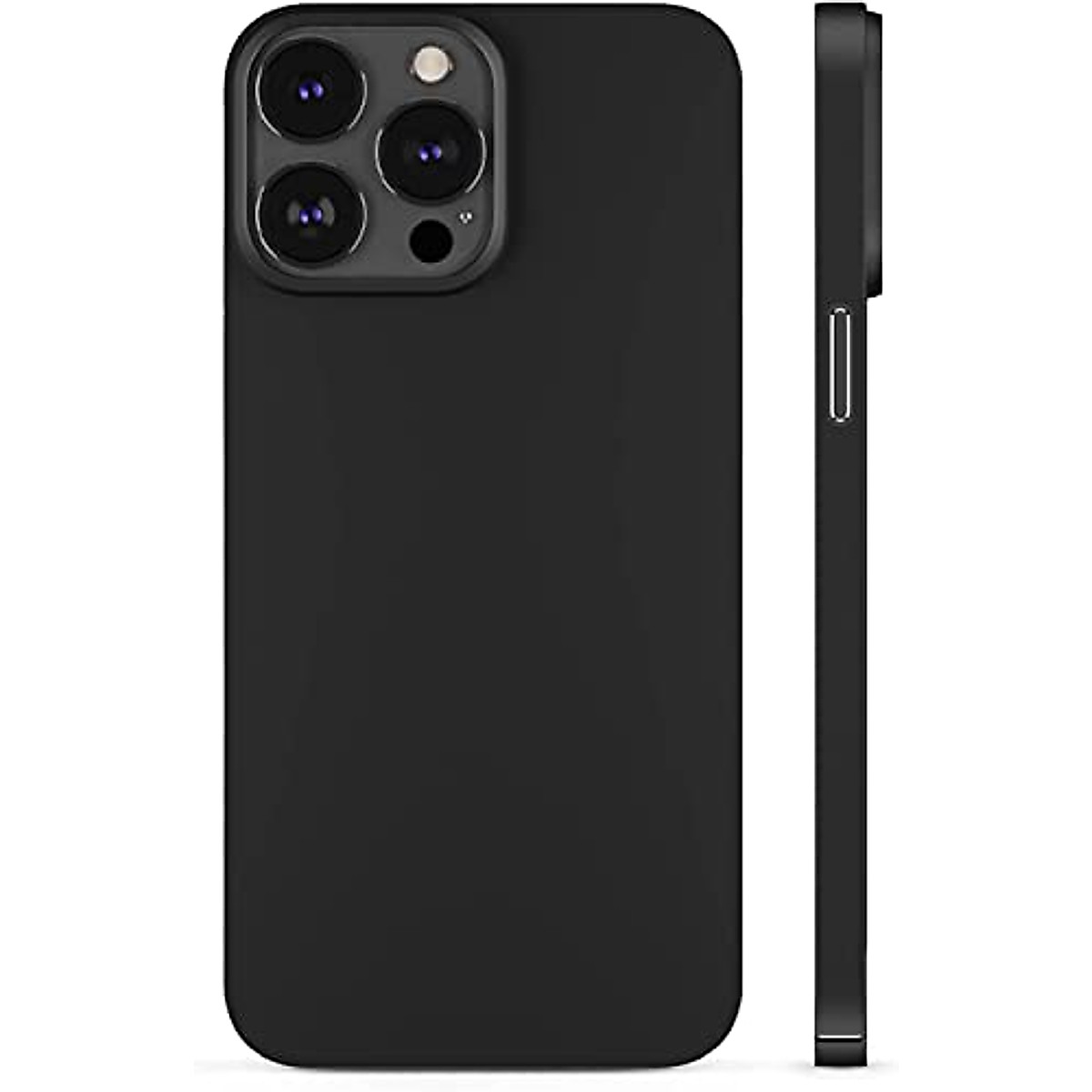 HTH iPhone 14 PRO Case, Premium Silicone and Ultra Slim Shockproof Protective, Sleek Design [Soft Anti-Scratch Microfiber Interior], 6.1 inch, Dark Black