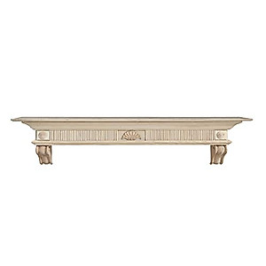 Pearl Mantels ARYB60416 Elegantly Detailed Wood Mantel Shelf, 60", Unfinished