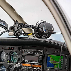 Rugged General Aviation Student Pilot Headsets for Flying Airplanes - Features Noise Reduction GA Dual Plugs Adjustable Headband and Free Headset Bag