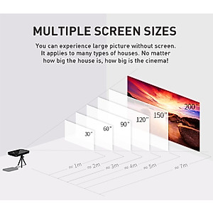 DLP P09-II Full HD Projector Android 9.0 DDR4 2GB 32GB Mini Portable 4K Wifi BT4.2 4000mA Battery Video Beamer Home Cinema