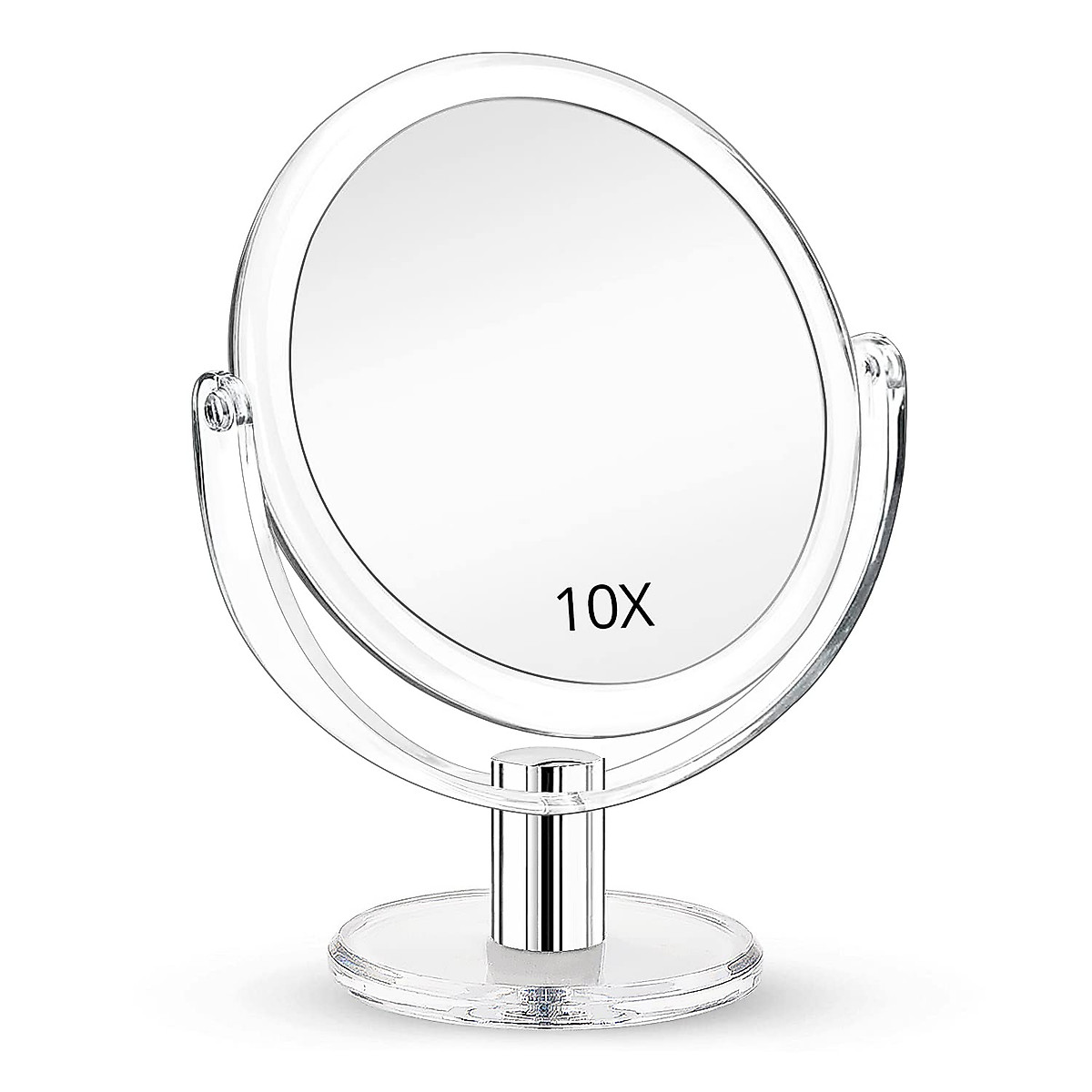 Fabuday Magnifying Makeup Mirror Double Sided, 1X 10X Magnification Mirror, Table Top Vanity Mirror, Transparent