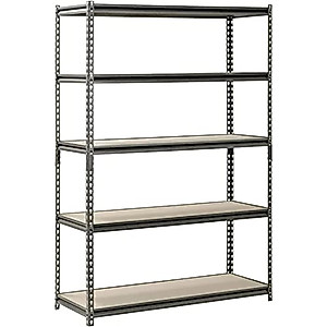 Super Large Bearing Capacity and Space Heavy Duty 5-Tier Steel Freestanding Shelving Storage Racks for Home Warehouse Storage, Silver, 4000 lbs Capacity