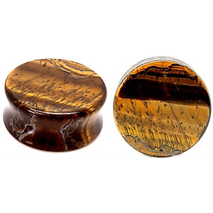 So Scene Hawks Eye Organic Stone Ear Plugs Gauges Sold in Pairs(14mm- 9/16 inch)