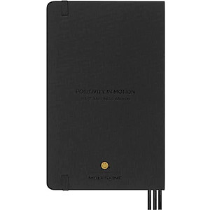 Moleskine Limited Edition Smiley Positivity Planner, Hard Cover, Large (5" x 8.25"), Undated Planner, Black, 240 Pages