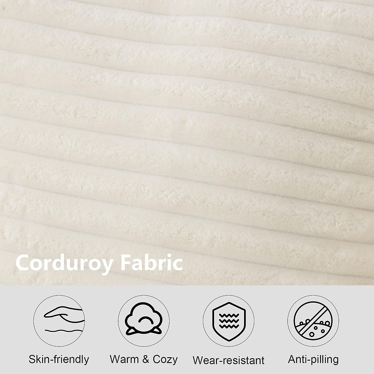 110" Cloud Sectional Couch with Comfy Chaise, Corduroy Cloud Couch L Shape Sofa with Deep Seat, Minimalist Modular Couches Sleeper for Living Room Bedroom Apartment Lounge