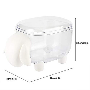 Q-tip Holder Q-tip Dispenser, Cotton Ball Organizer, Cotton Swab Holder Apothecary Jars Bathroom Organizer Canister Jar Acrylic Cute Sheep Cotton Swab Ball Qtip Holder(White)