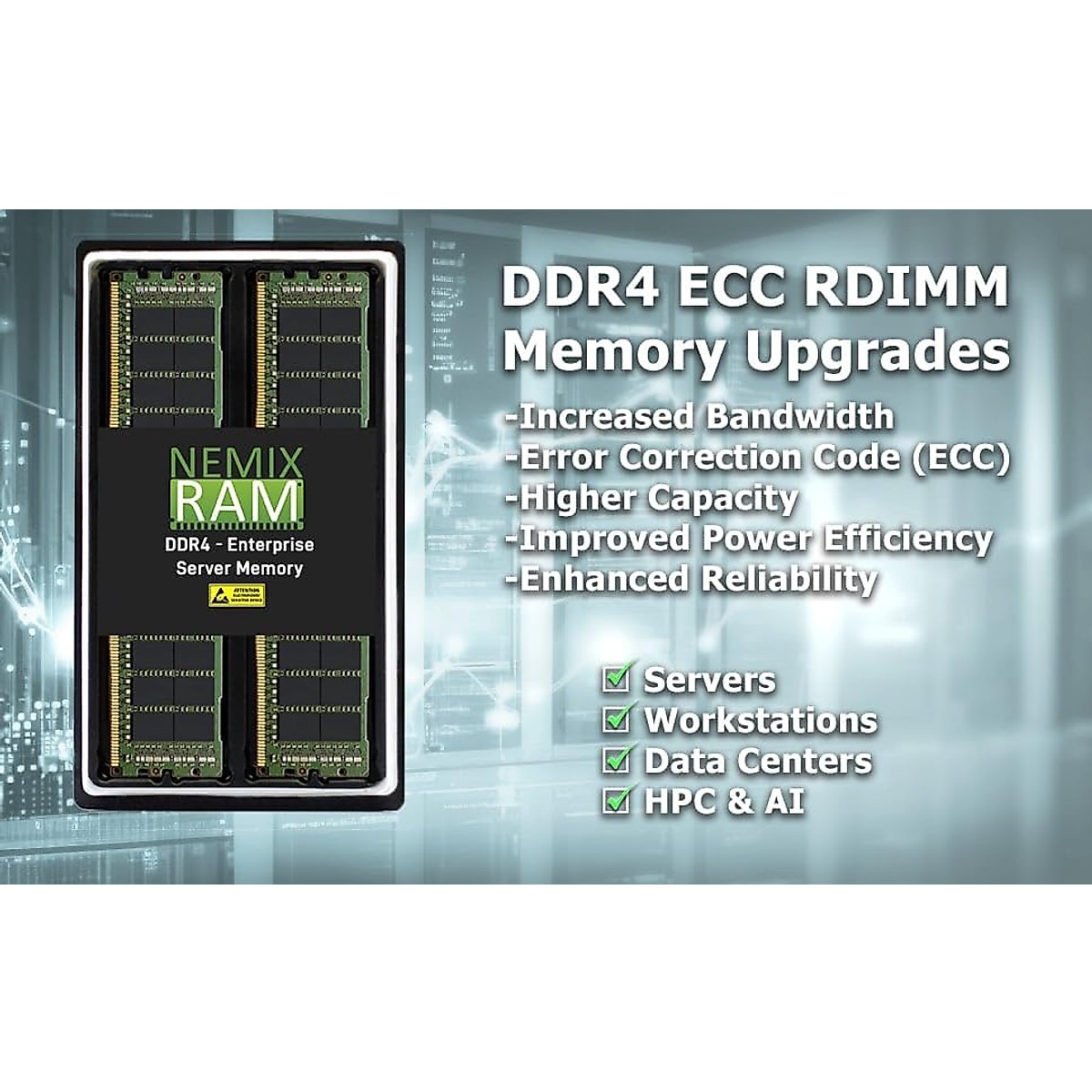 NEMIX RAM 128GB (1X128GB) DDR4 3200MHZ PC4-25600 4Rx4 1.2V CL22 288-PIN ECC RDIMM Compatible with Supermicro MEM-DR412MH-ER32 Registered Server Memory