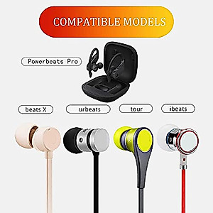 8pcs Eartips Earbuds Eargels Replacement for Beats Powerbeats Pro Wireless Earphone Headphones (Black)