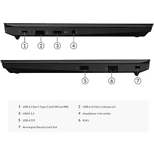 Lenovo ThinkPad E14 Gen 3 Laptop 2023 14” FHD 1920 x 1080 Display AMD Ryzen 7 5700U, 8-core, AMD Radeon Graphics, 8GB DDR4, 256GB SSD, Backlit Keyboard, Fingerprint, Wi-Fi 6, Windows 10 Pro