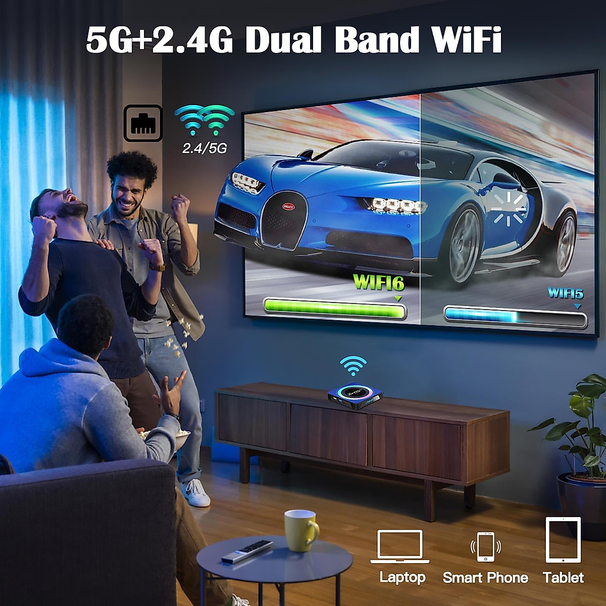 Android 13.0 TV Box 4GB 32GB X88 Pro 13 Android TV Box 2024 RK3528 8K Smart TV Box with WiFi 6 2.4G/5.8G USB 3.0 BT 5.0 HDR 10+ with Mini Backlit Keyboard