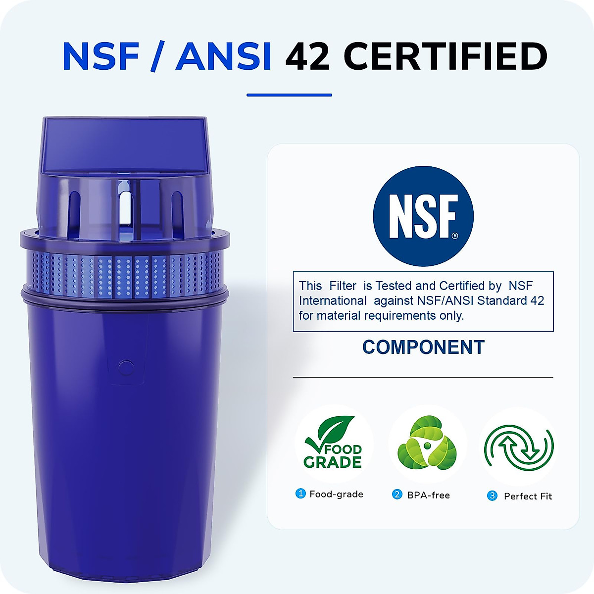 4-Pack Water Filter Replacement for All PUR, PUR Plus Water Pitchers and Dispensers, Replace PPF900Z, NSF Certified, Advanced Version