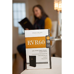 RVR60, Santa Biblia, Letra Grande, Tamaño Compacto, Leathersoft, Negro, Palabras de Jesús en Rojo (Spanish Edition)