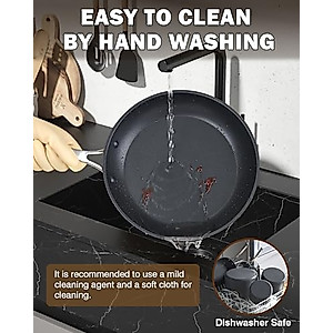 Cooks Standard Frying Omelet Pan, Classic Hard Anodized Nonstick 8-Inch/20cm Saute Skillet Egg Pan, Black