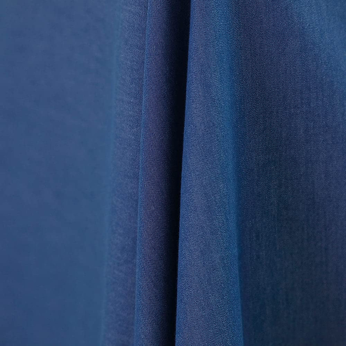 Tableclothsfactory 85" x 85" Dark Blue Faux Denim Polyester Table Overlays Square Tablecloth Cover for Wedding Party Event Banquet