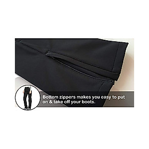 Outdoor Ventures Women's Sleek Waterproof Softshell Fleece Lined Ski Snow Insulated High Rise Hiking Pants with Bottom Zipper