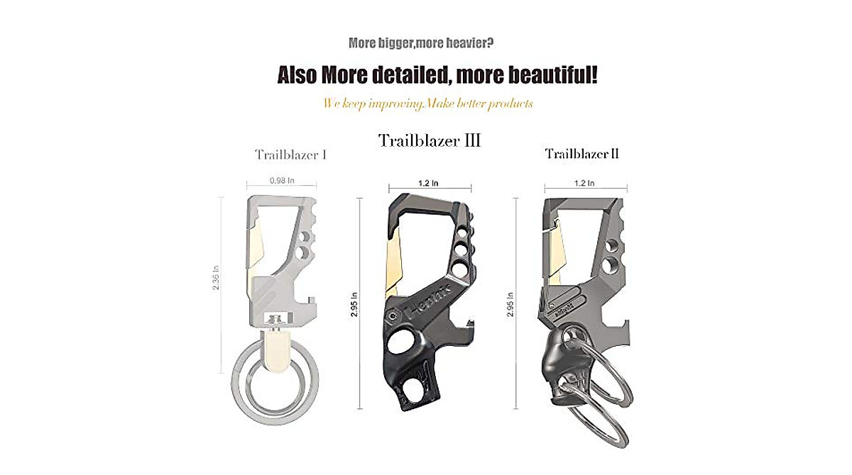 Hephis Heavy Duty Key Chain Bottle Opener,Carabiner Car Key Chains for ...